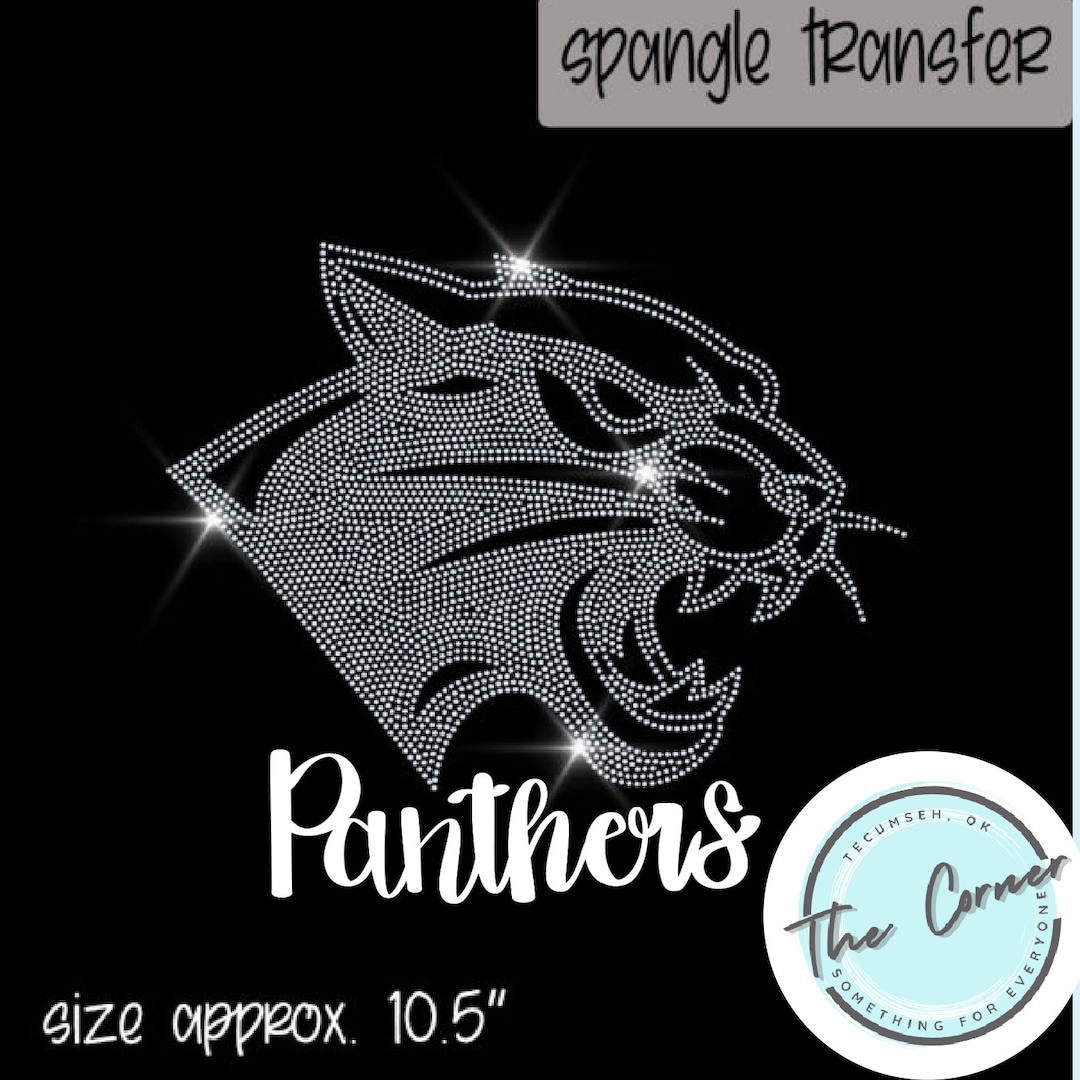 Panther Football Shirt Transfer- Panther Spangle Transfer- Game Day ...
