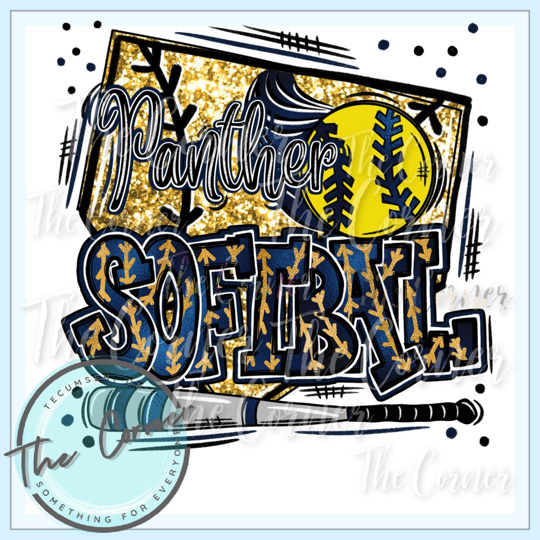 Panther Softball Heat Press Transfer- Panthers Mascot HTV Transfer ...