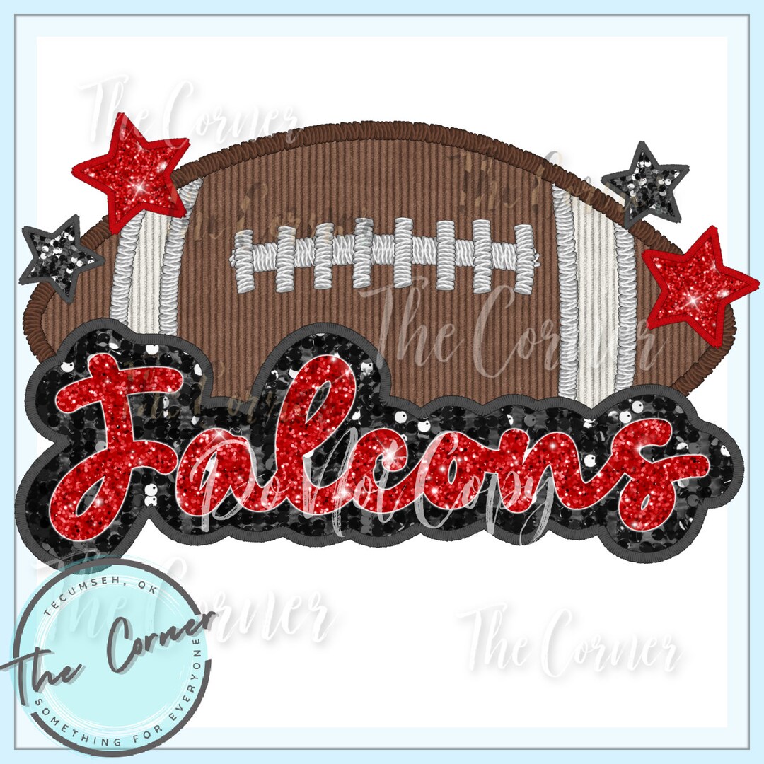 Falcons Heat Press Transfer Go Falcons Mascot HTV Transfer Football ...