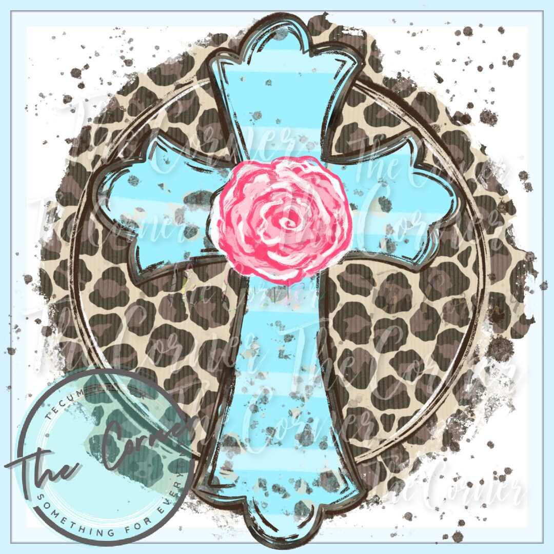 Leopard Cross Shirt Transfer- Cross Heat Transfer- Cross Shirt Design ...