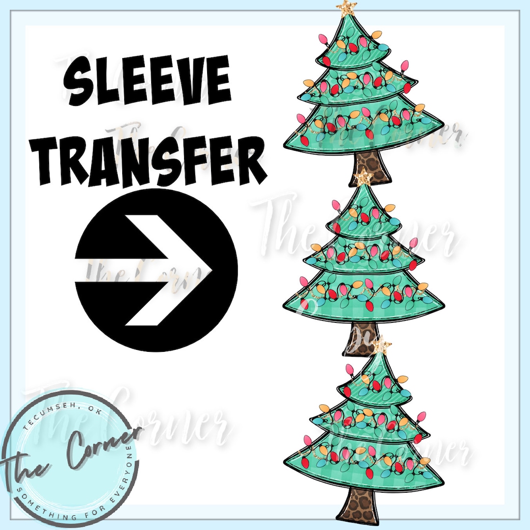 Christmas Tree Heat Press Transfer Christmas HTV Transfer Merry ...