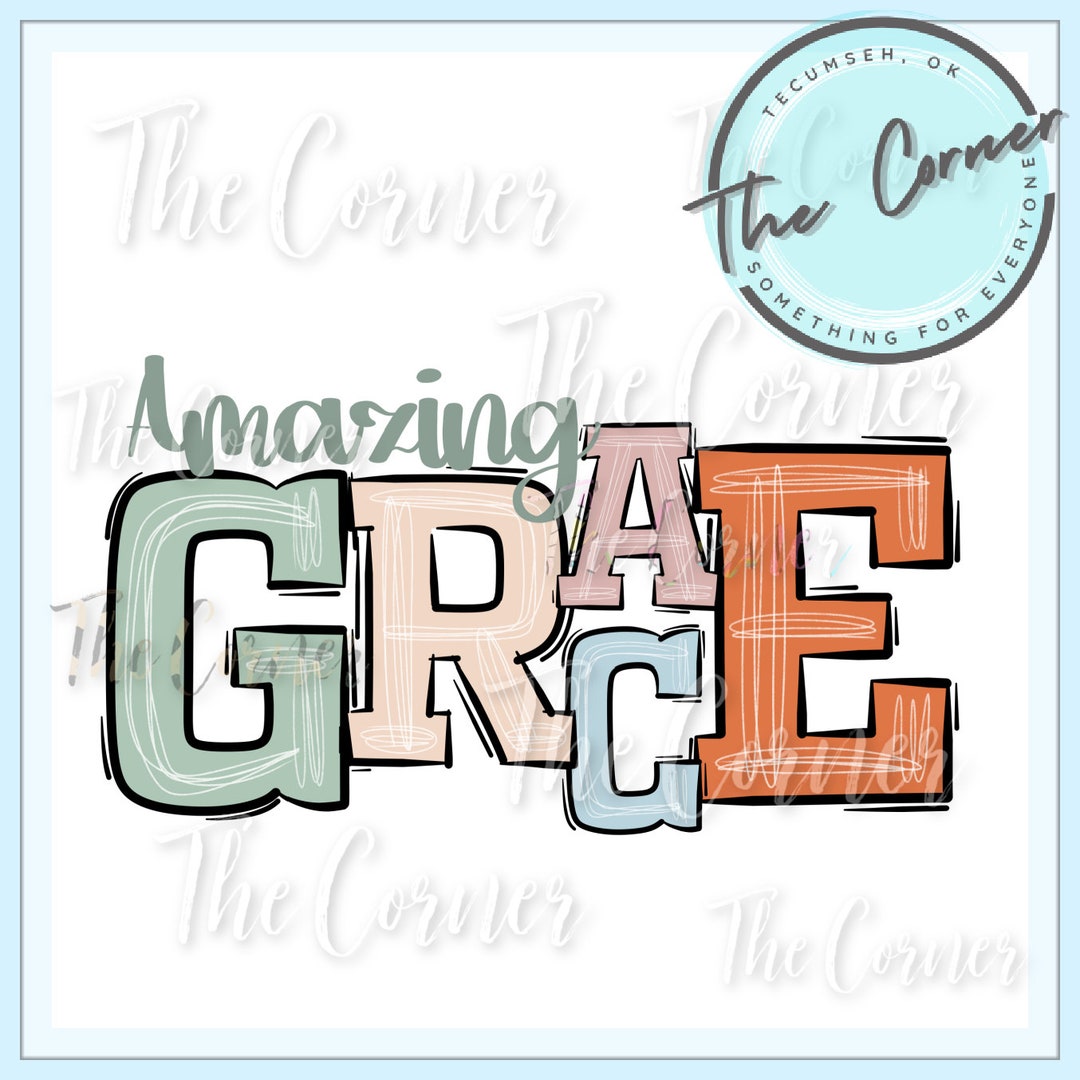 Amazing Grace Htv Transfer Spiritual Sublimation Grace Heat Transfer ...