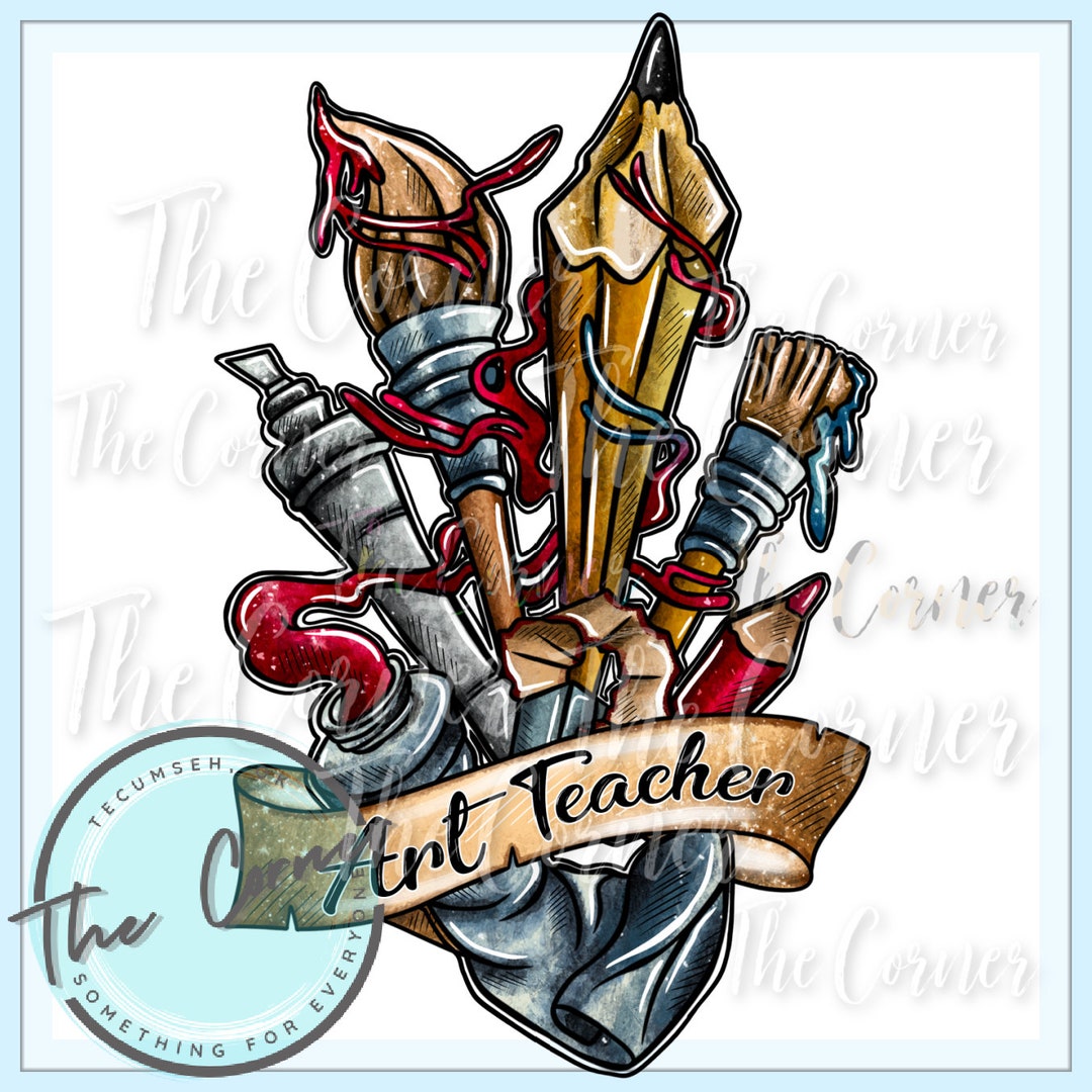 Art Teacher Sublimation Shirt Transfer- Teach Transfer- Teaching Shirt ...
