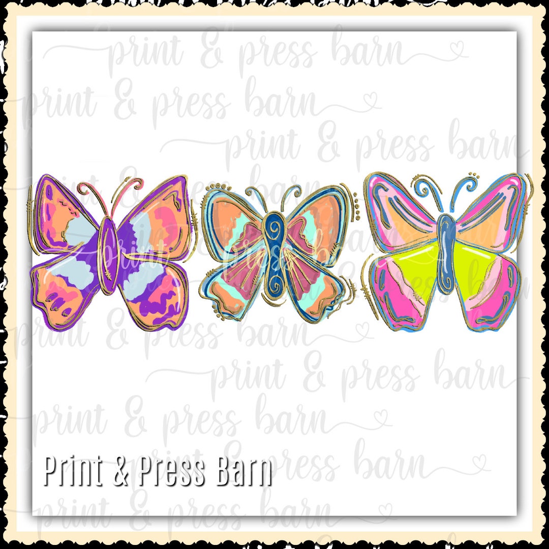 Butterfly Heat Press Transfer- Butterfly HTV Transfer- Butter Fly ...