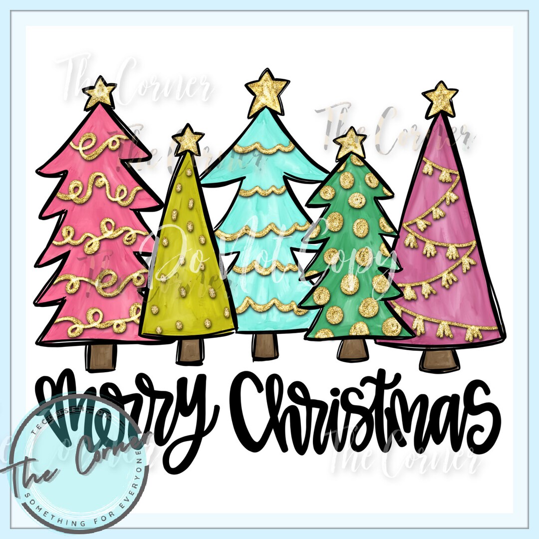 Merry Christmas Heat Press Transfer- Christmas HTV Transfer- Christmas ...