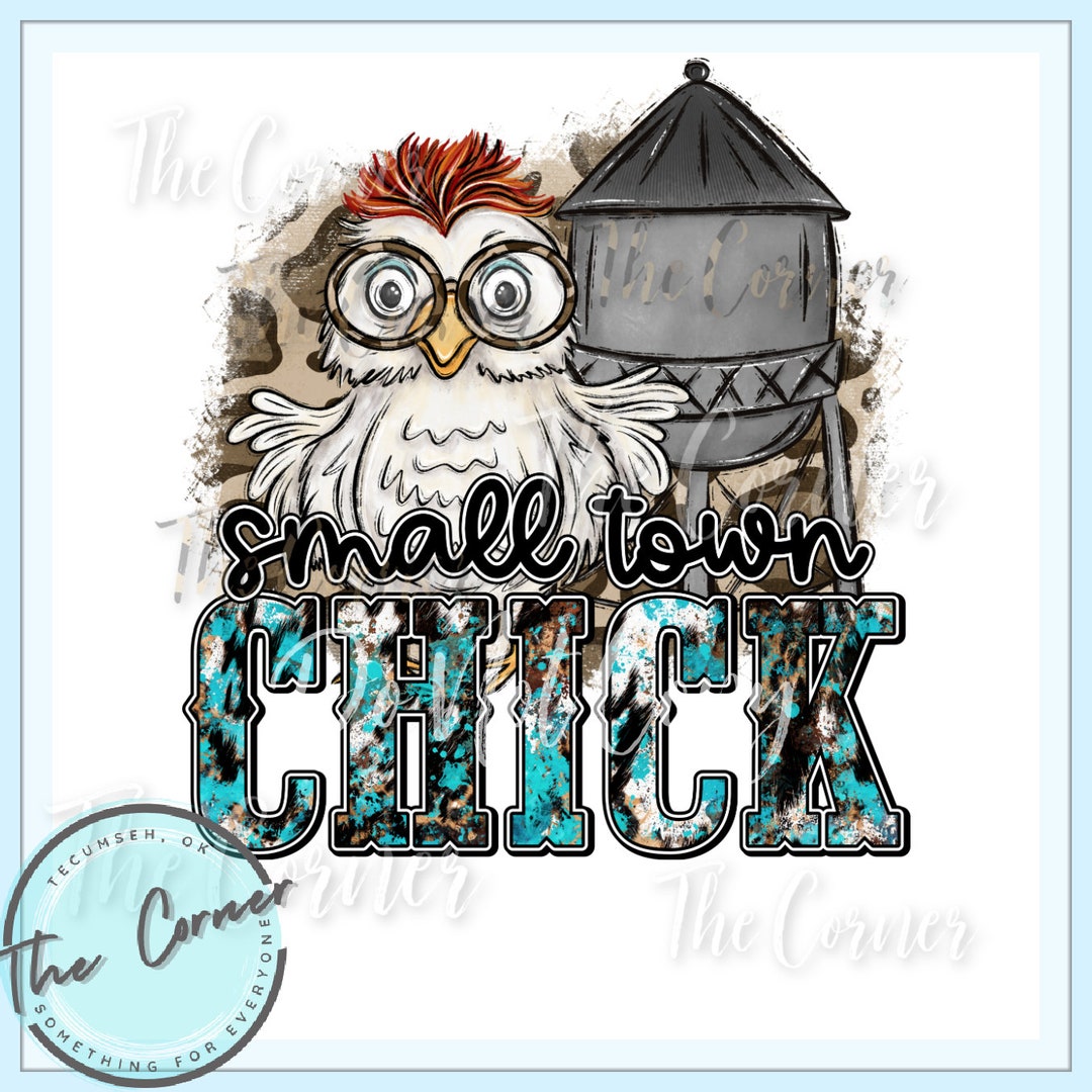 Small Town Chick Heat Press Transfer- Cowgirl HTV Transfer- Western ...