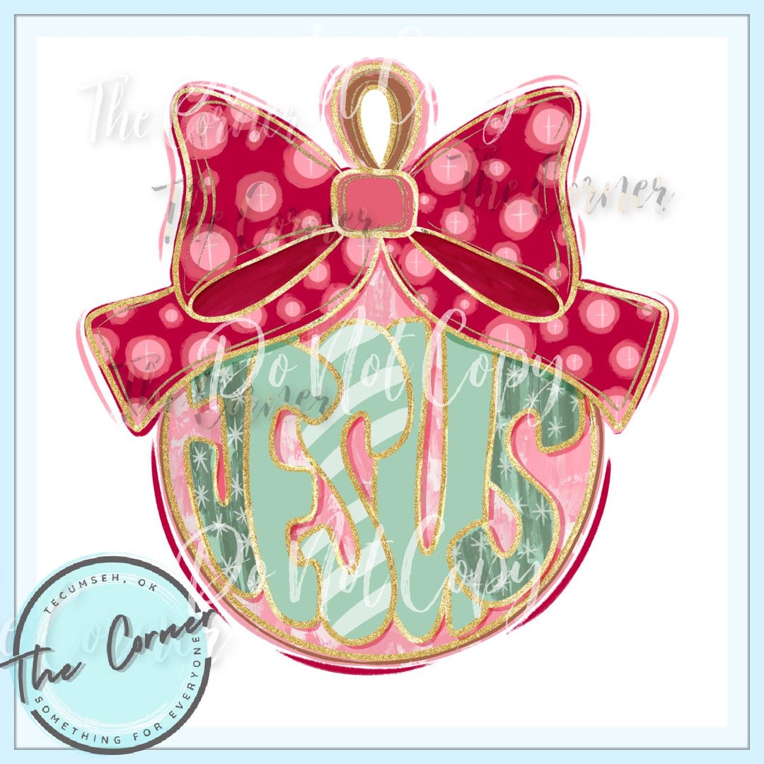 Christmas Ornament Heat Press Transfer Christmas HTV Transfer Jesus ...
