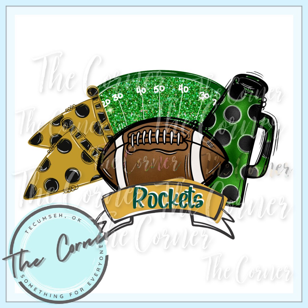 Rockets Cheer Heat Press Transfer Rocket Football Mascot HTV Transfer ...