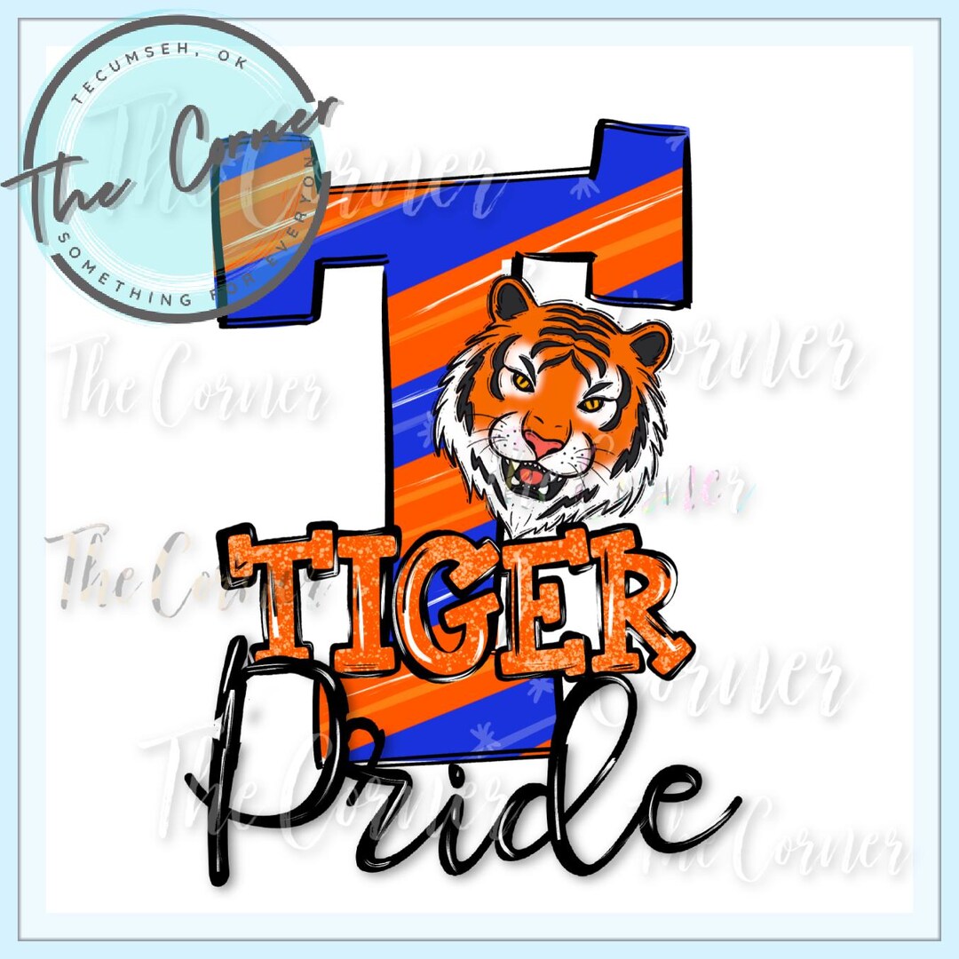 Tiger Heat Transfer Htv Tiger Mascot Htv Tiger Doodle Sublimation Tiger ...