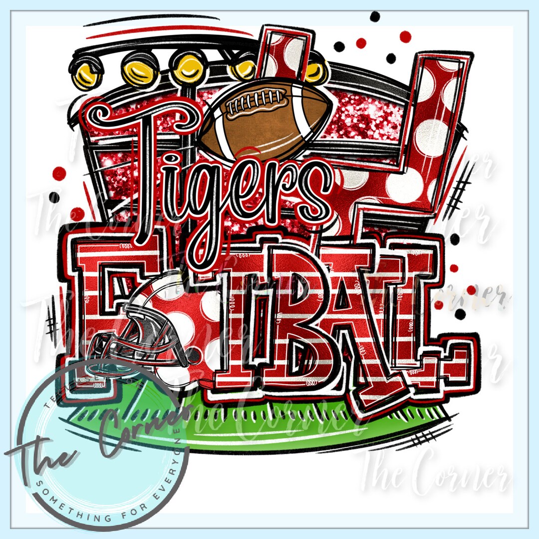 Tiger Heat Transfer Htv- Tiger Mascot Htv- Tiger Doodle Sublimation ...