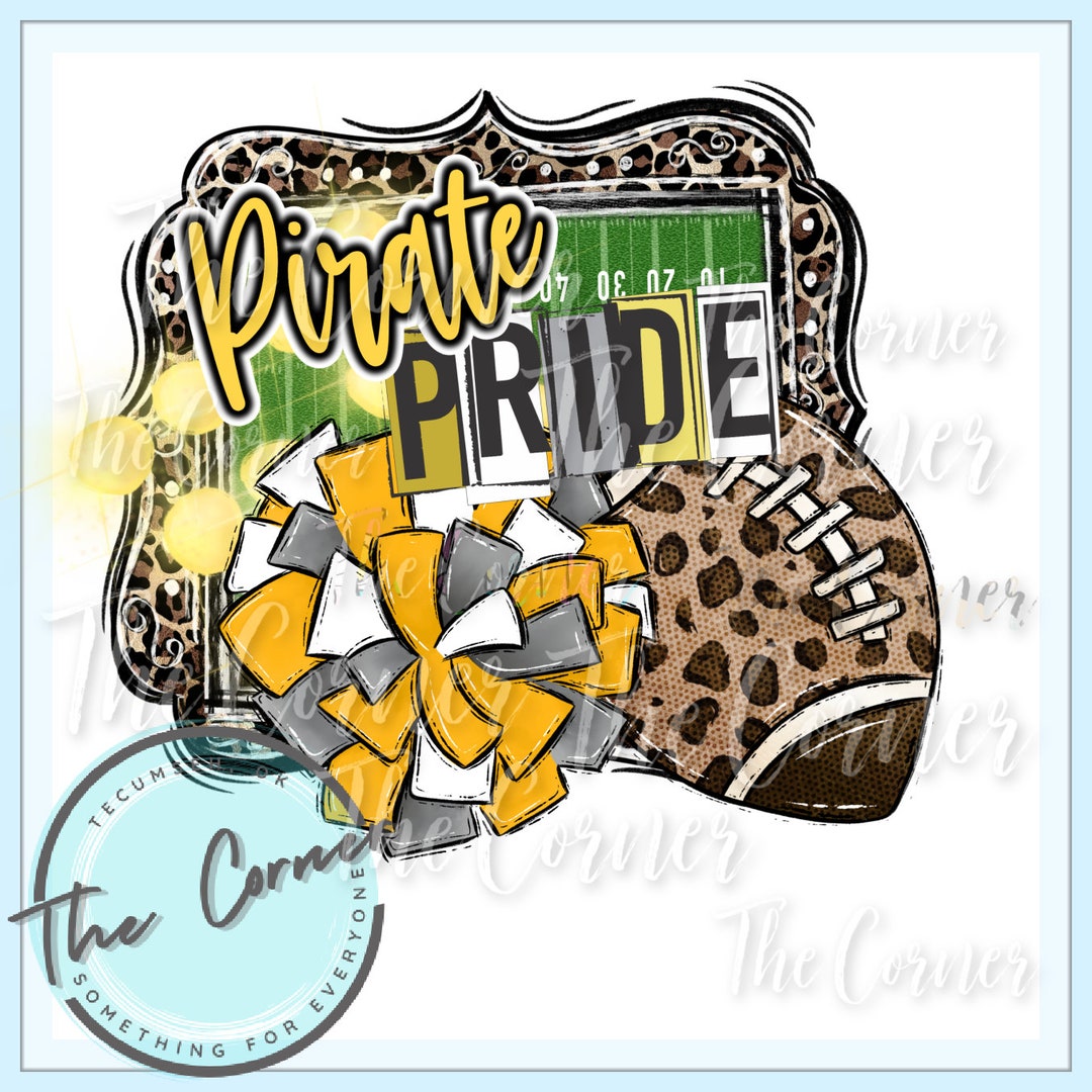 Pirates Heat Press Transfer- Pirate Mascot HTV Transfer- Football Team ...