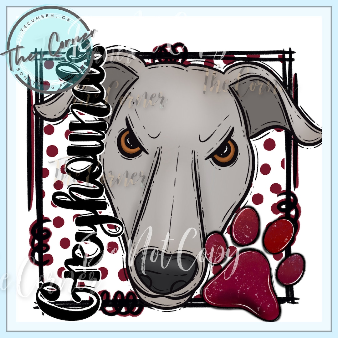 Greyhound Heat Transfer- Greyhounds Mascot- Greyhound Sublimation ...