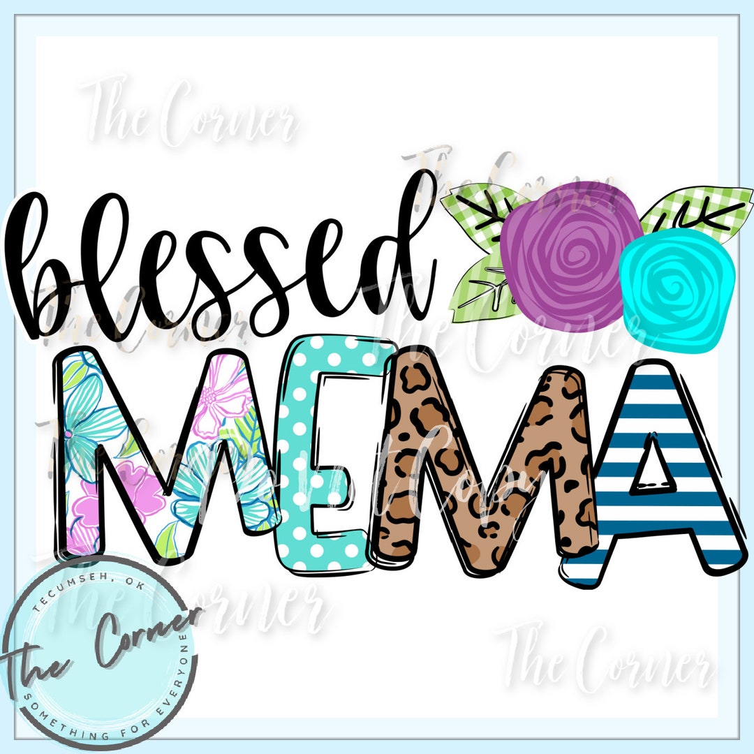 Blessed Mema Heat Press Transfer Mema HTV Transfer Mema Shirt ...
