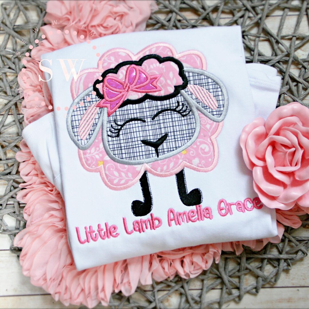 Lamb Applique Shirt- Easter Lamb Shirt- Sheep Shirt- Farm Sheep Shirt ...
