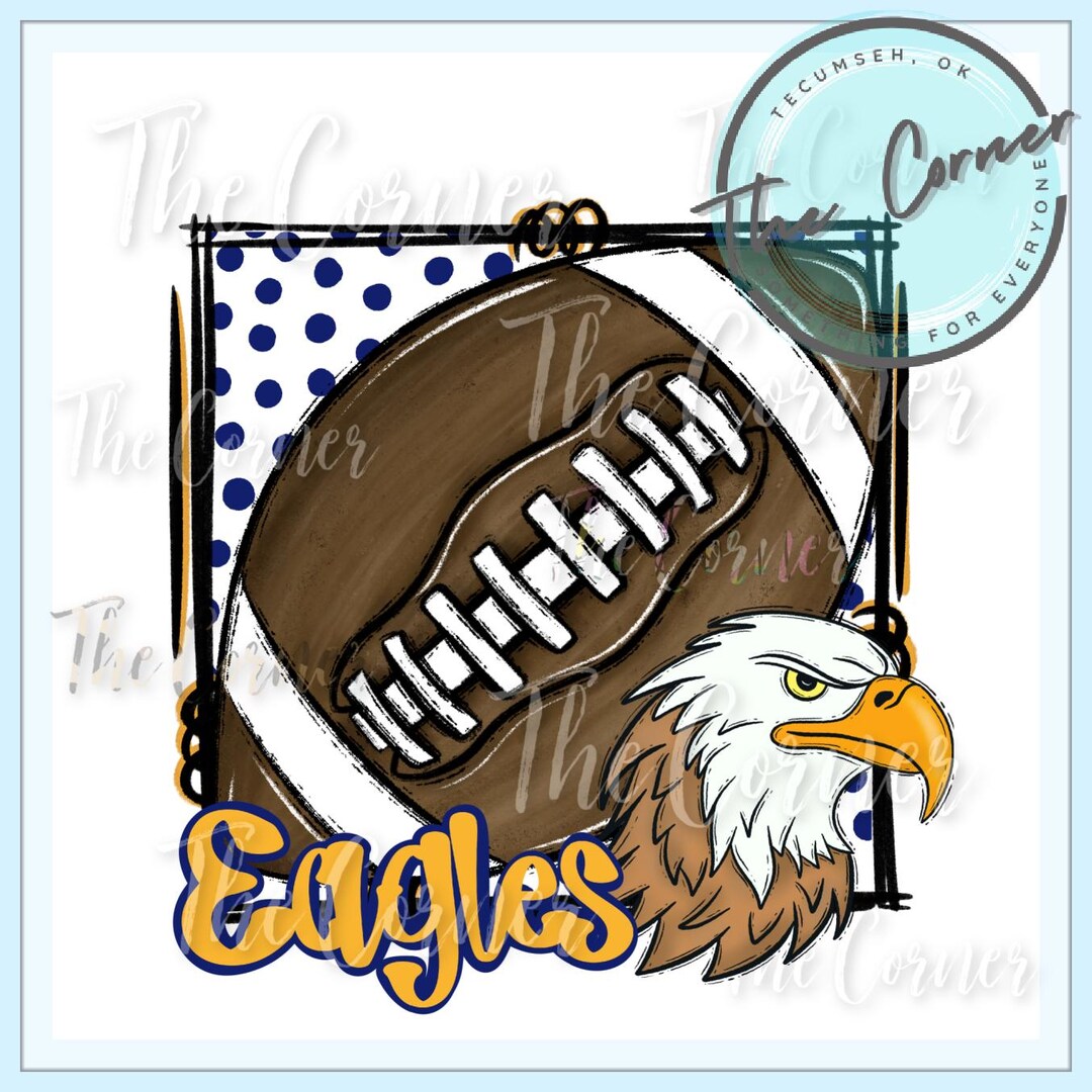 Eagle Football Heat Transfer- Eagle Cheer HTV Transfer- Football Team ...