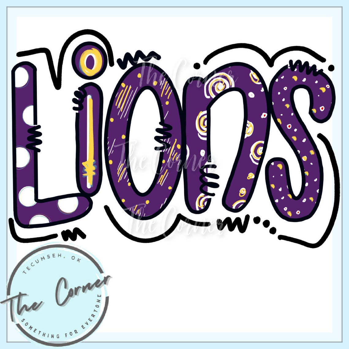 Lions Heat Press Transfer- Go Lions Mascot HTV Transfer- Football Team ...