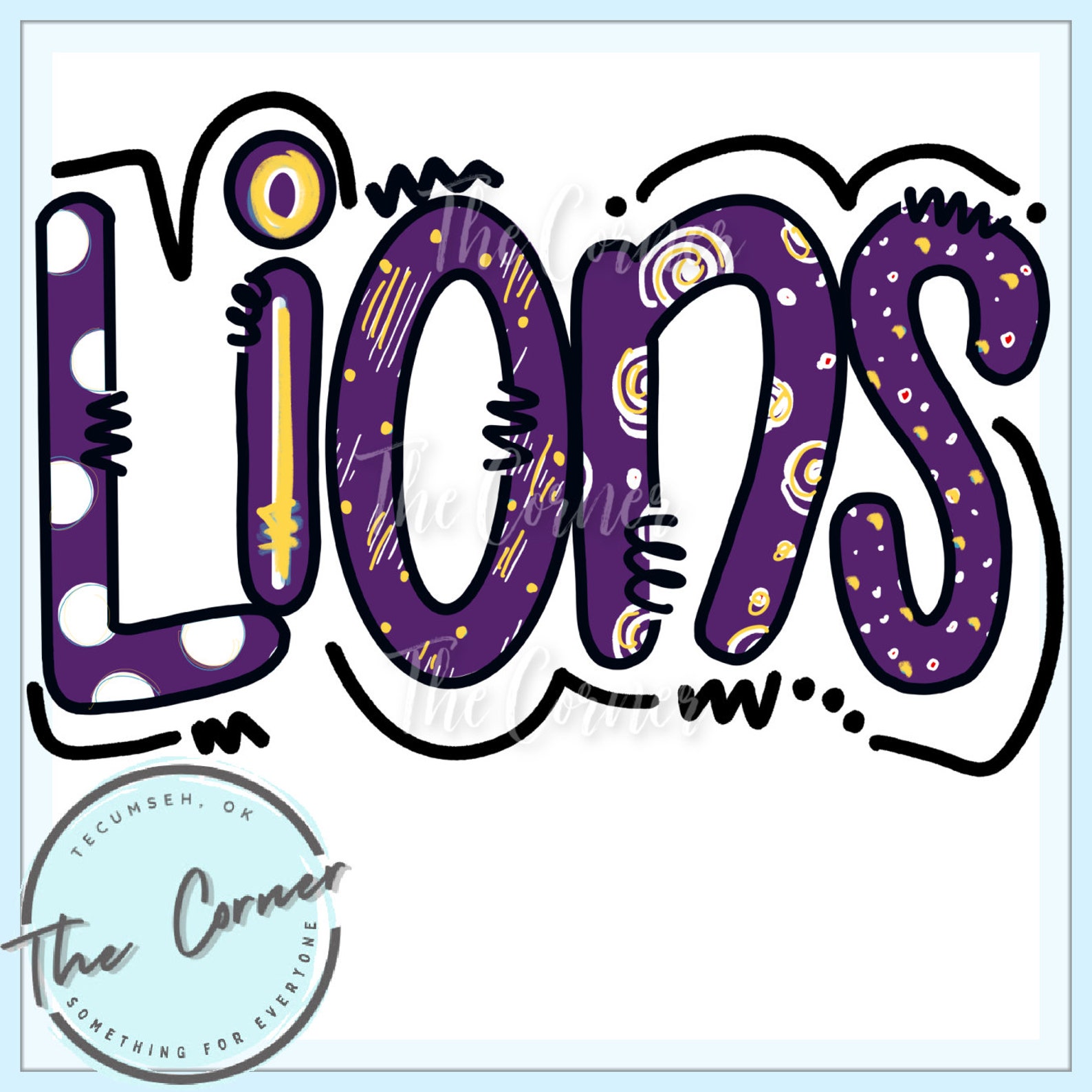 Lions Heat Press Transfer- Go Lions Mascot HTV Transfer- Football Team ...