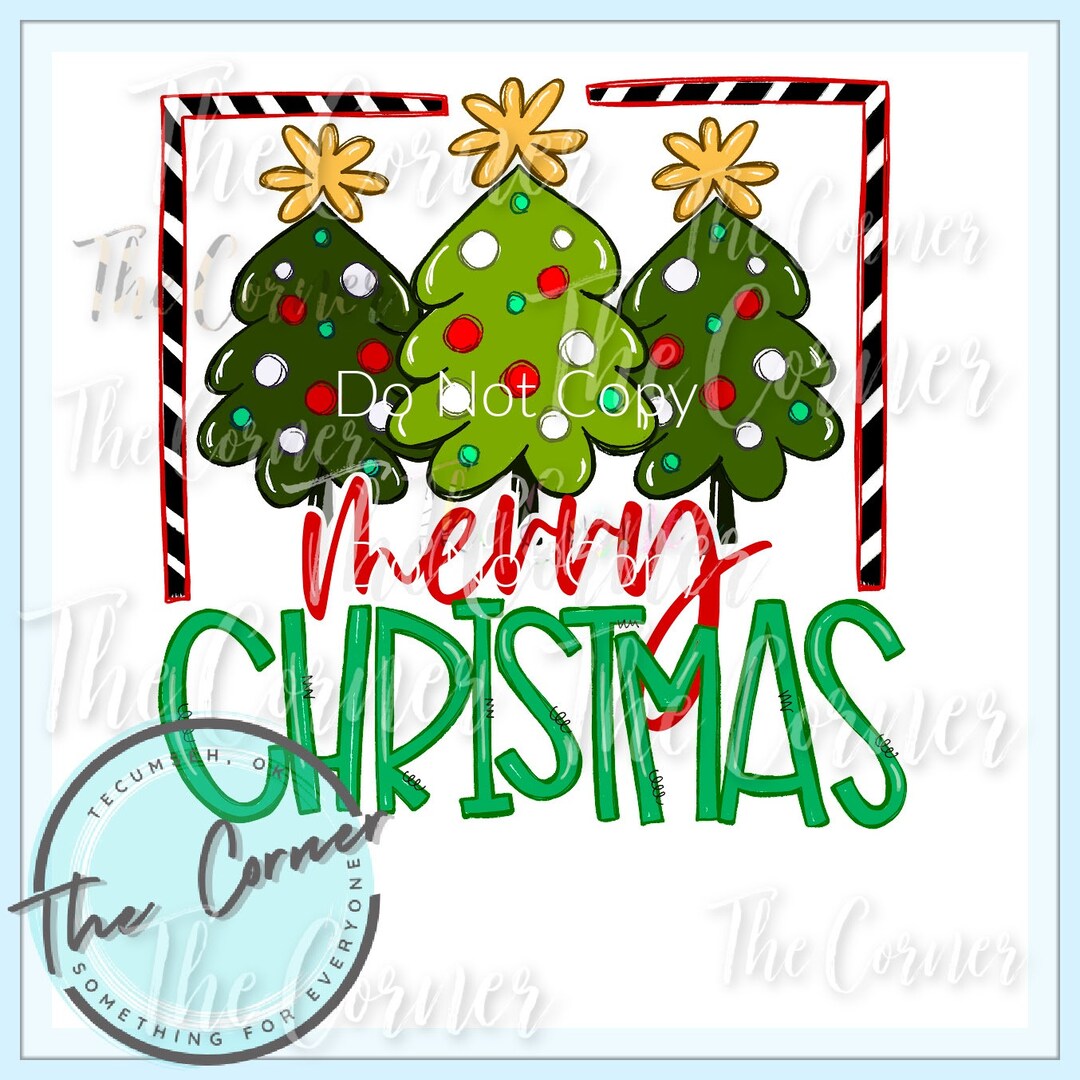 Merry Christmas Heat Press Transfer- Christmas HTV Transfer- Christmas ...