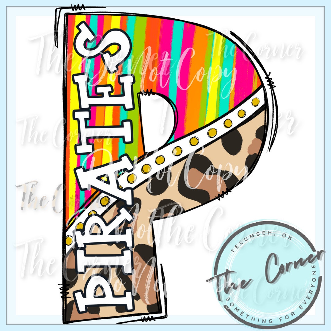 Pirates Heat Press Transfer- Pirate Mascot HTV Transfer- Football Team ...