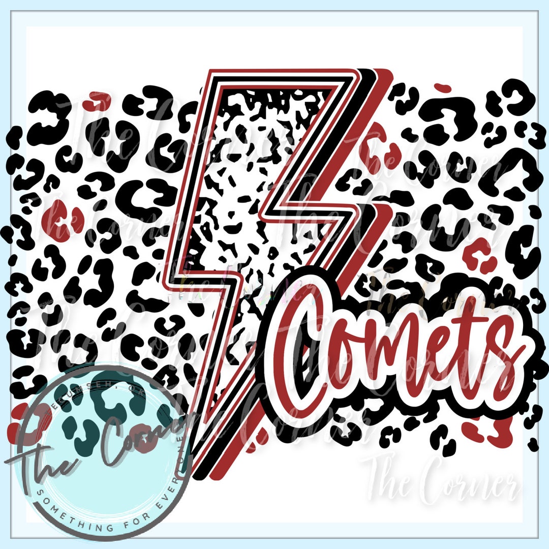 Comets Heat Press Transfer Comets Mascot HTV Transfer Football Team ...