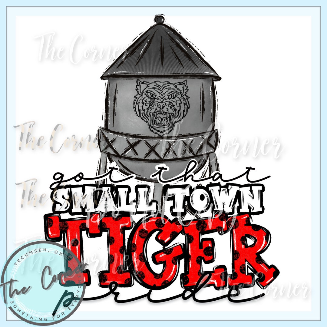 Small Town Football Heat Transfer Htv- Tiger Mascot Htv- Football ...