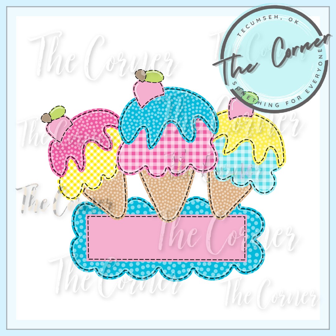 Ice Cream Heat Transfer Summer Shirt Heat Transfer Icecream Htv ...