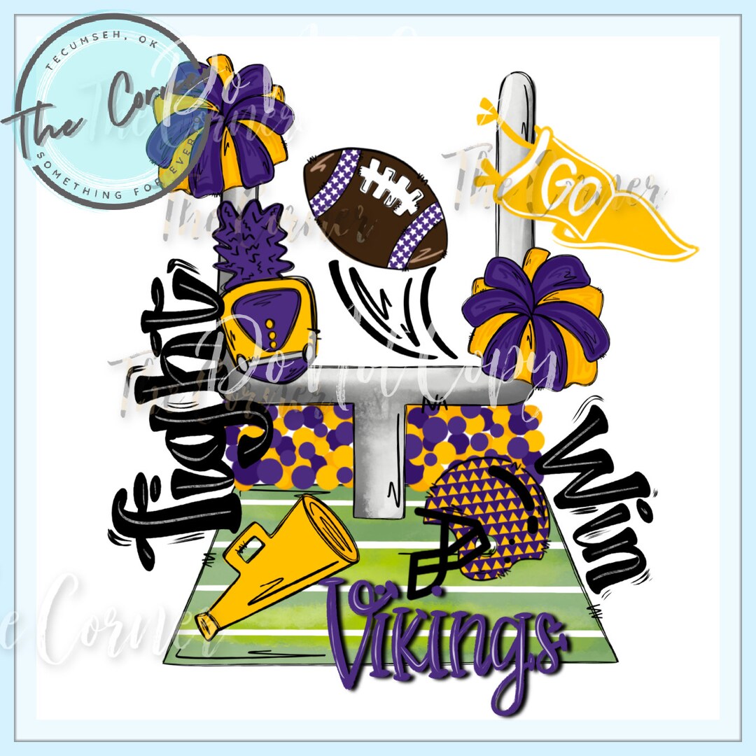 Vikings Heat Transfer Htv- Viking Mascot Htv- Viking Doodle Sublimation ...