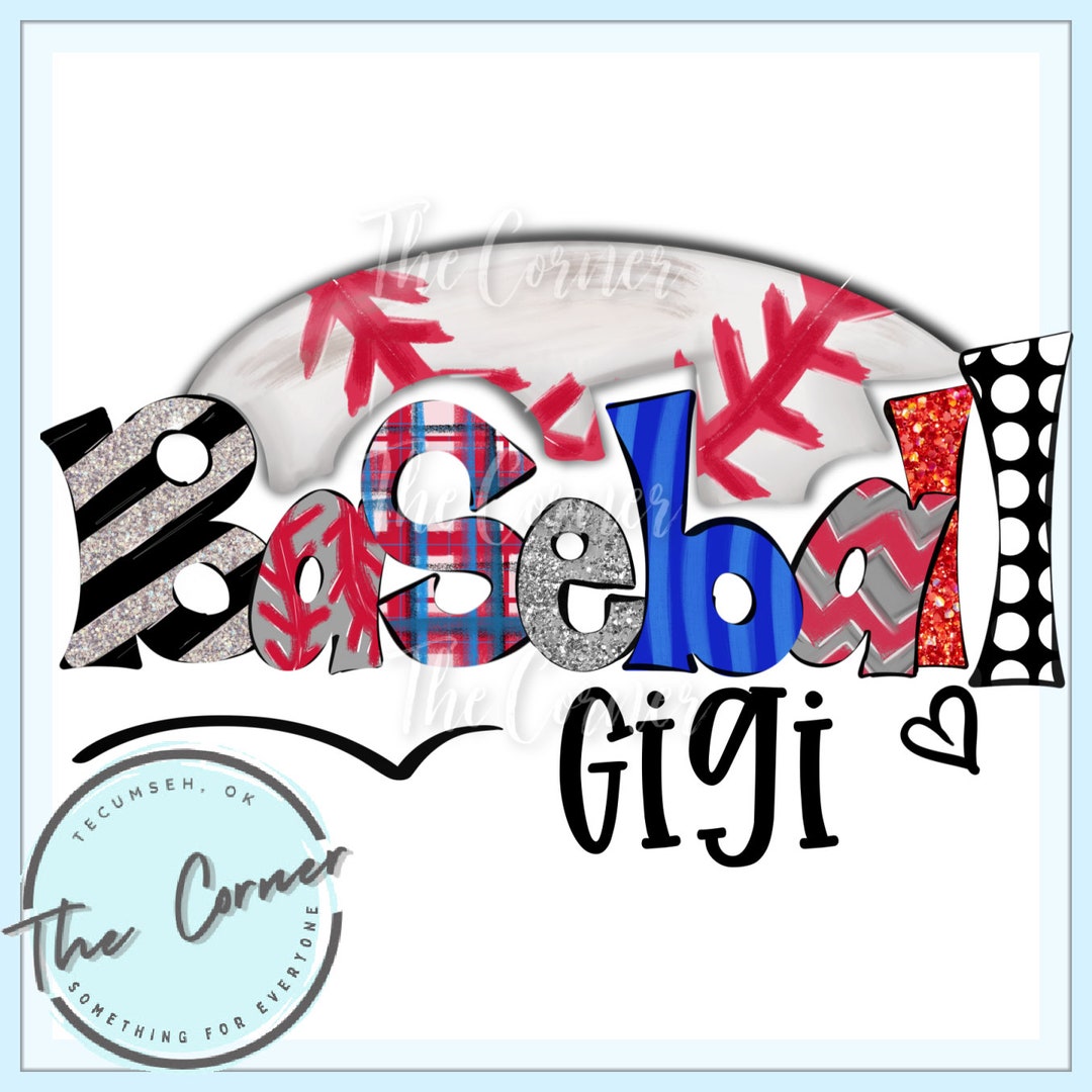 Baseball Gigi Heat Press Transfer- Baseball HTV Transfer- Baseball Team ...