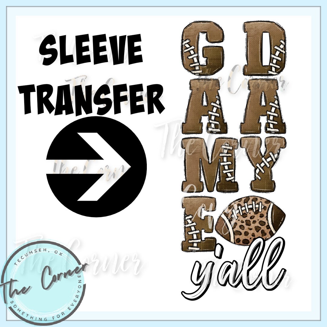 Game Day Football Heat Transfer Htv Football Mascot Htv Football ...