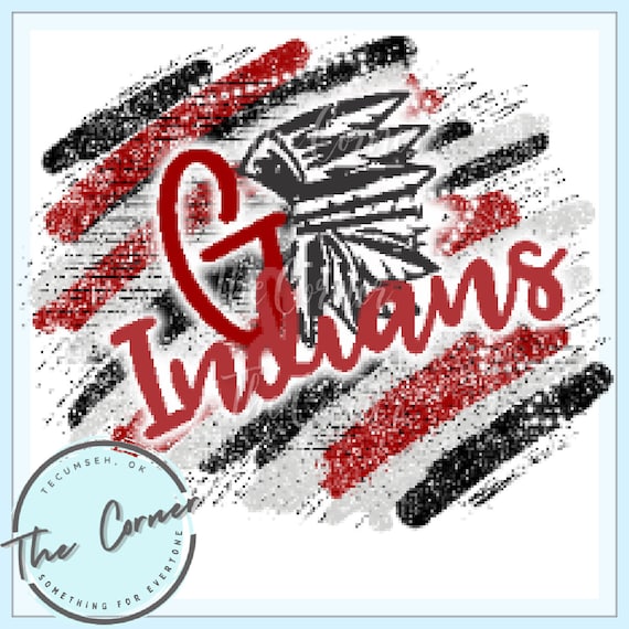 Indians Heat Press Transfer Go Indians Mascot HTV Transfer | Etsy