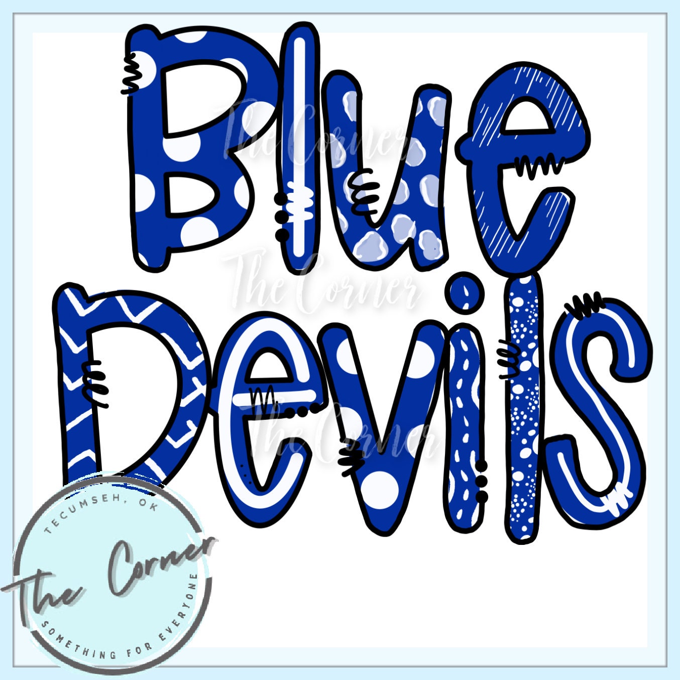 Blue Devils Heat Press Transfer- Go Devils Mascot HTV Transfer ...
