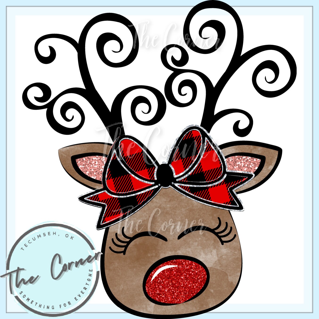 Christmas Girl Reindeer Heat Press Transfer Christmas HTV - Etsy