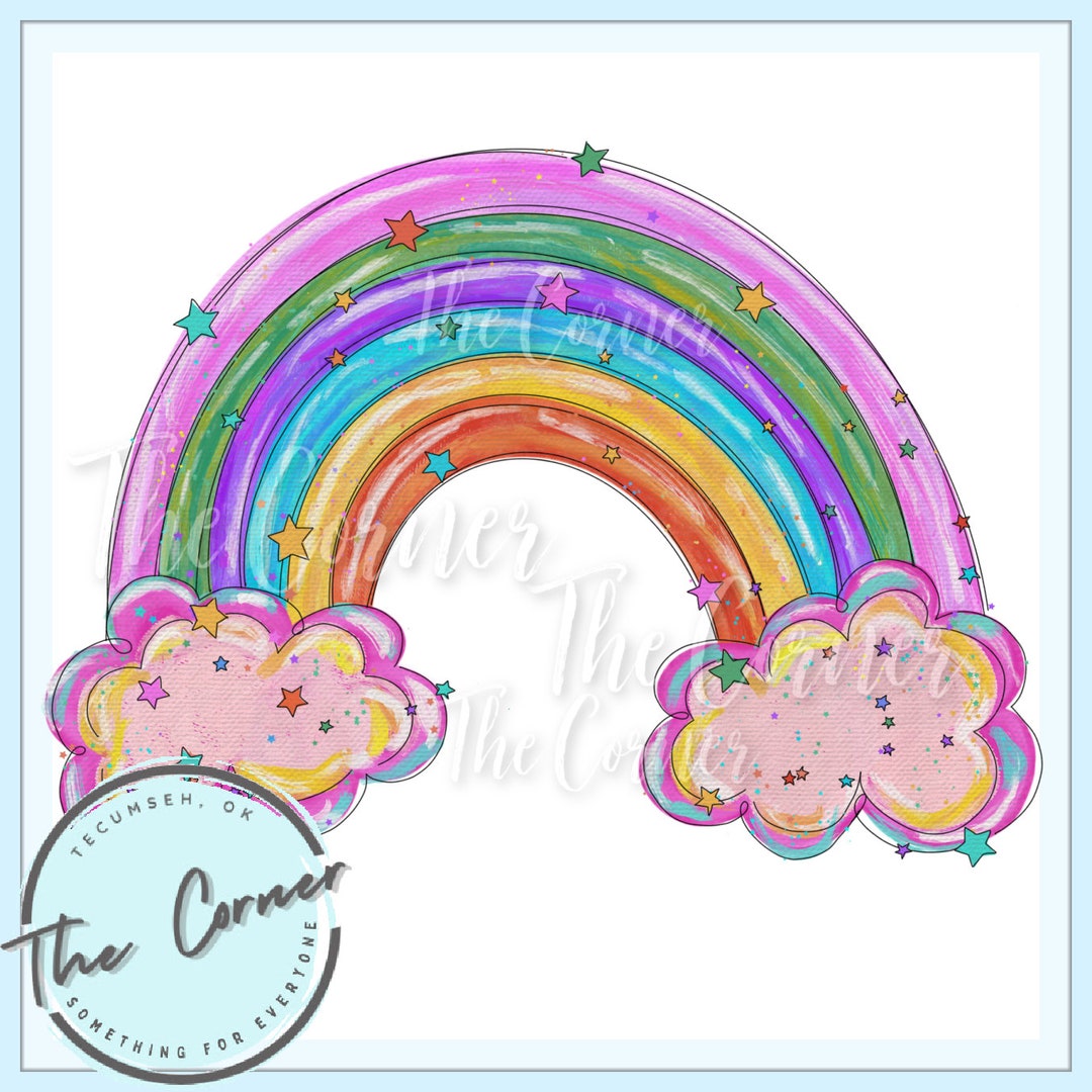Rainbow Heat Transfer- Pastel Rainbow Shirt Design- Rainbow Sublimation ...