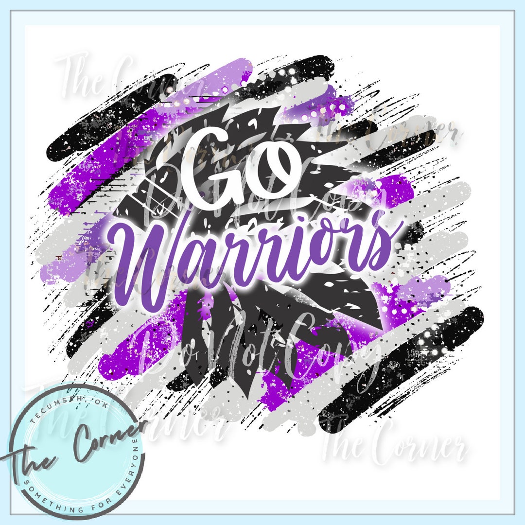 Warriors Heat Press Transfer Go Warriors Mascot HTV Transfer Football ...