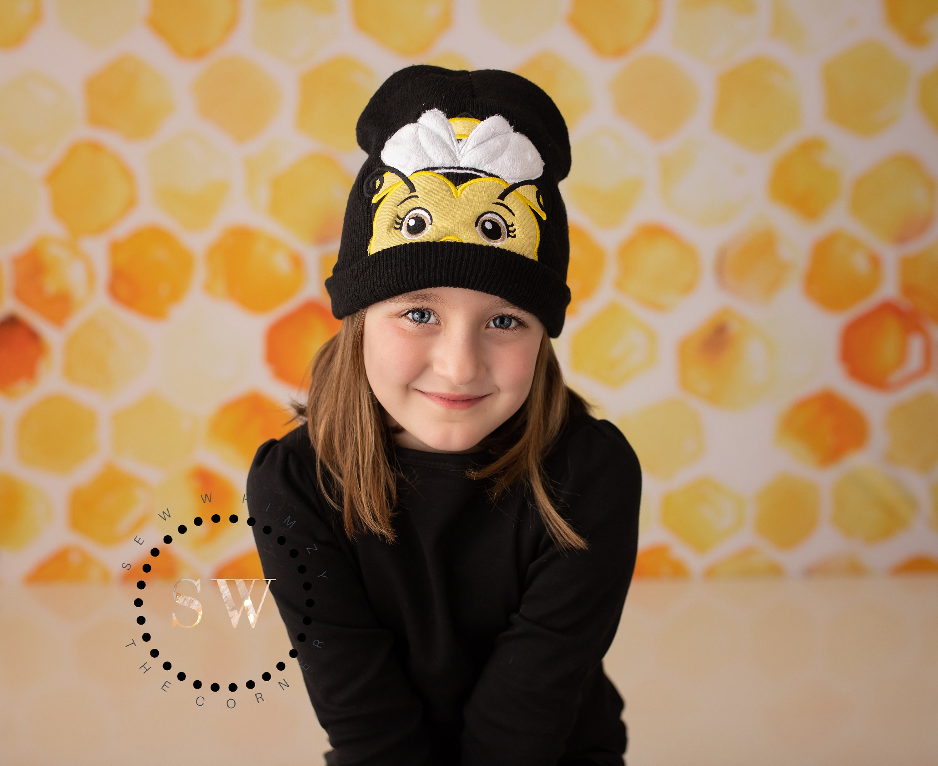 Embroidered Bumble Bee Cap Bee Embroidered Beanie Cap Girls - Etsy