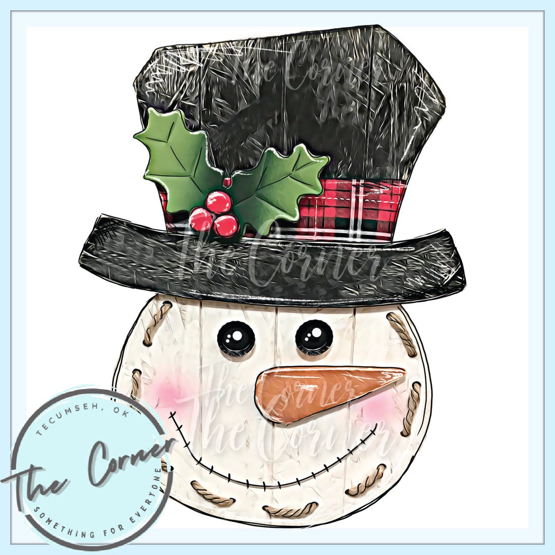 Wooden Snowman Heat Press Transfer- Christmas HTV Transfer- Snow Man ...