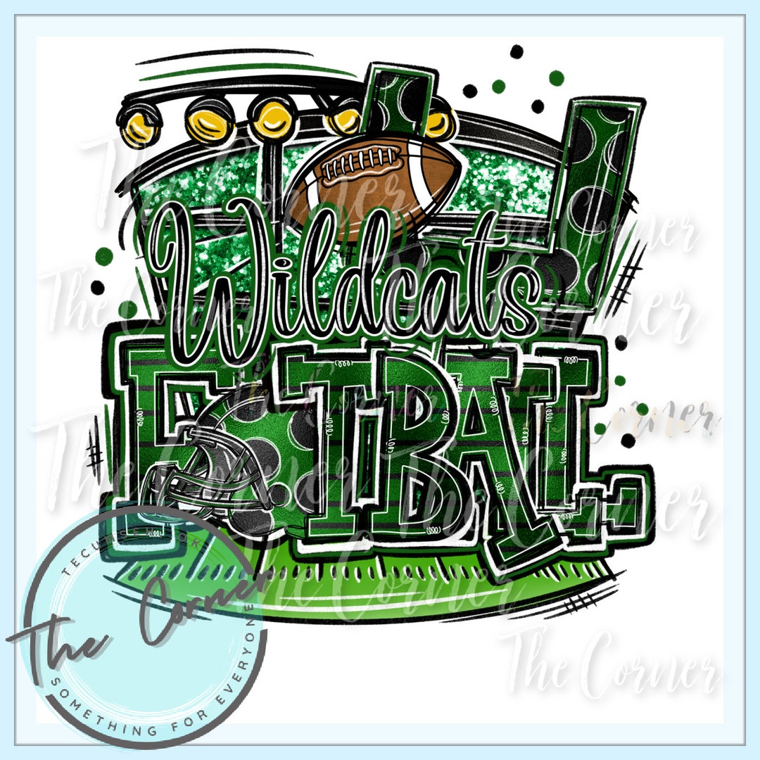 Wildcats Heat Press Transfer Wildcats Mascot HTV Transfer Football Team ...