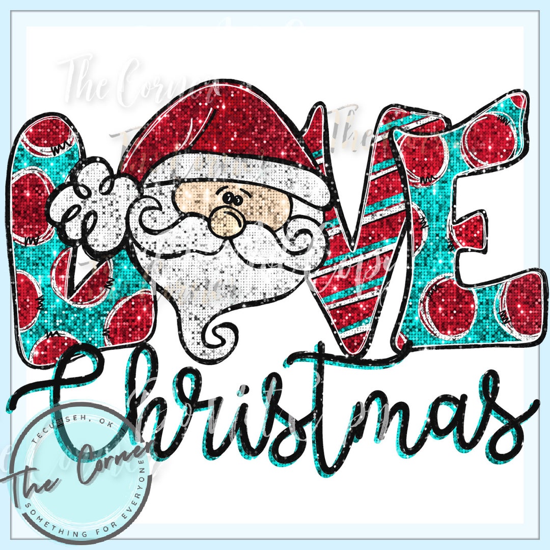 Christmas Santa Claus Heat Press Transfer- Christmas HTV Transfer ...