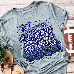 Pom Pom Heat Press Transfer Dance Mascot HTV Transfer Cheerleading Team ...