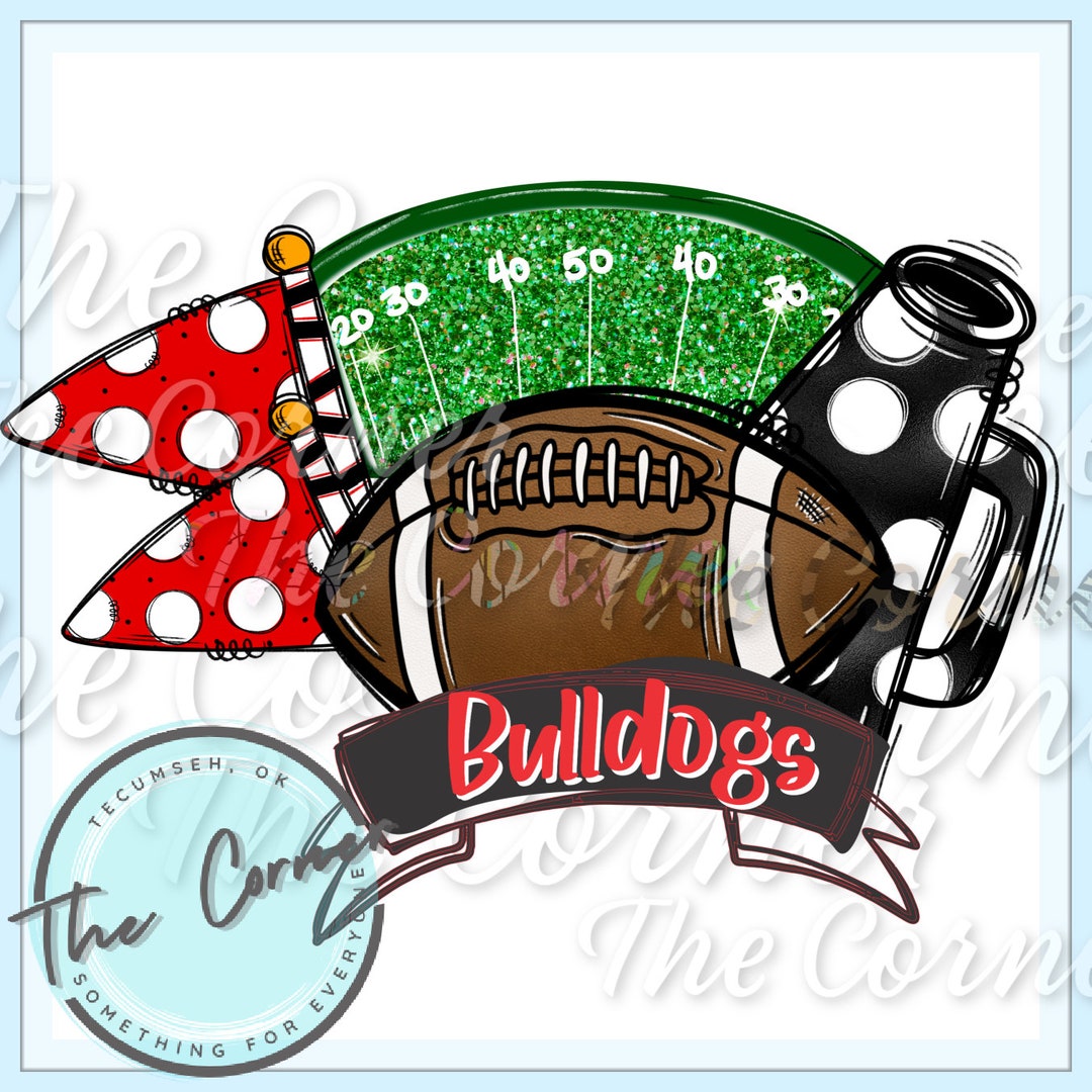 Bulldog Football Heat Press Transfer- Bulldogs Mascot HTV Transfer ...