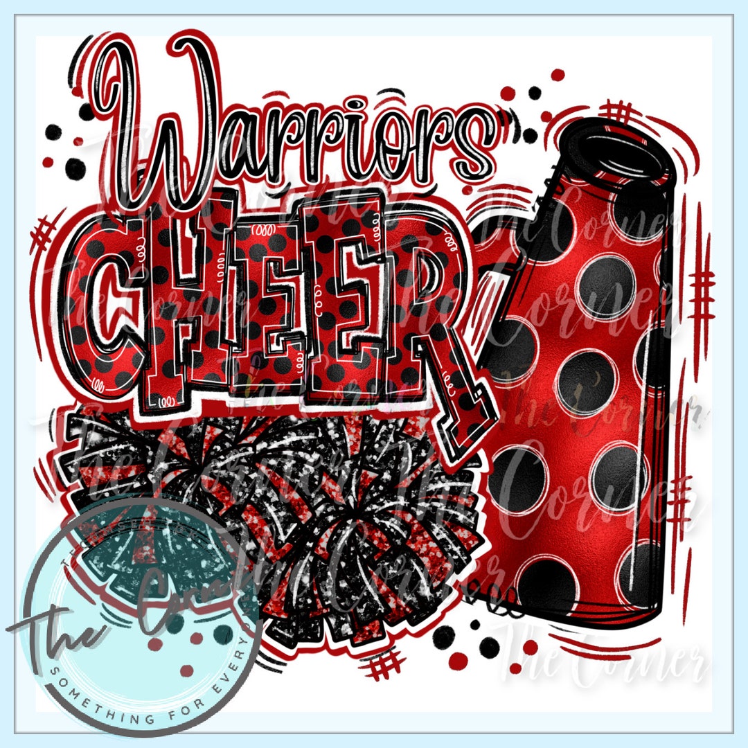Warriors Heat Press Transfer- Go Warriors Mascot HTV Transfer- Football ...