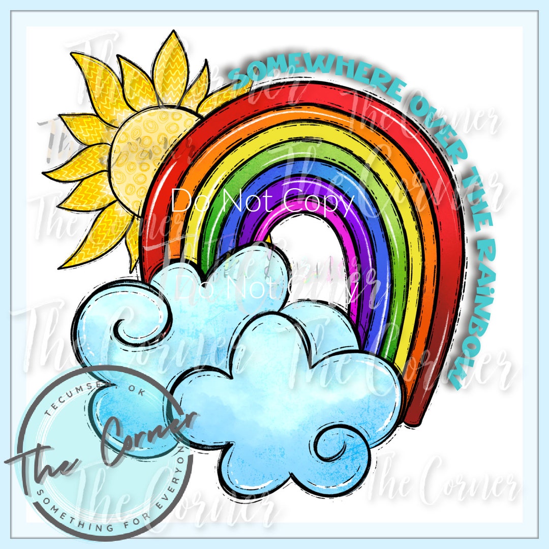 Rainbow Heat Transfer Sunshine Rainbow Shirt Design Rainbow Sublimation ...