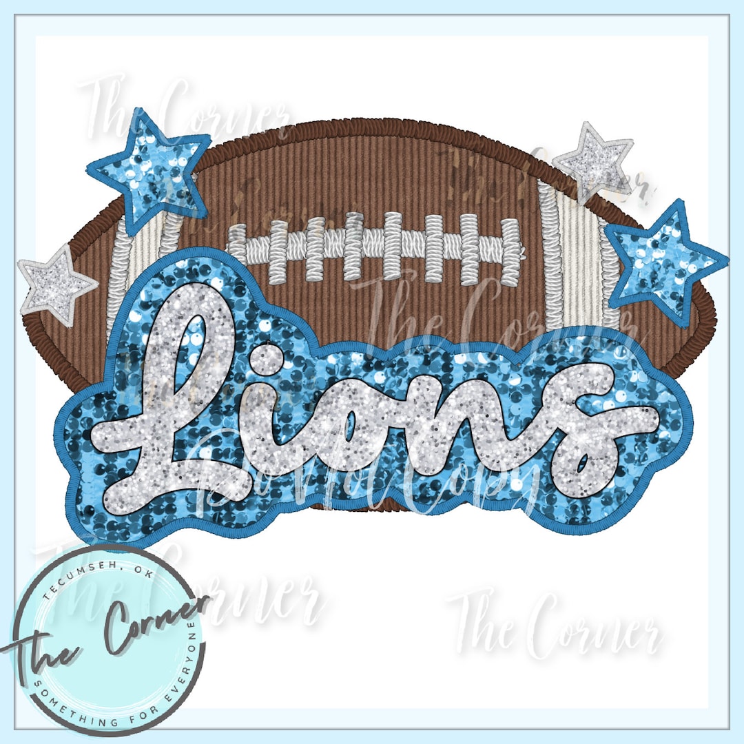 Lions Heat Press Transfer- Go Lions Mascot HTV Transfer- Football Team ...