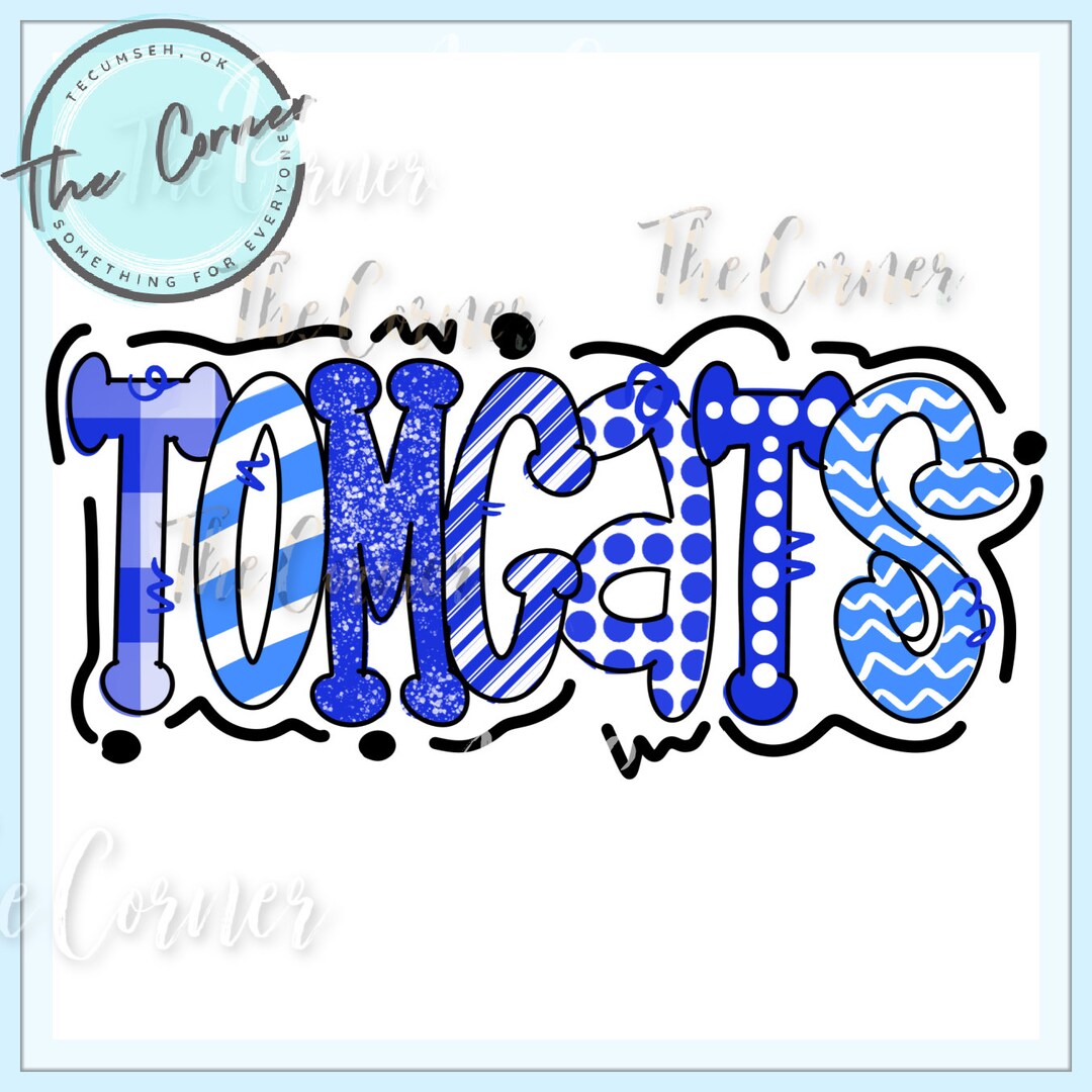 Tomcat Heat Press Transfer Tomcats Mascot HTV Transfer Football Team ...