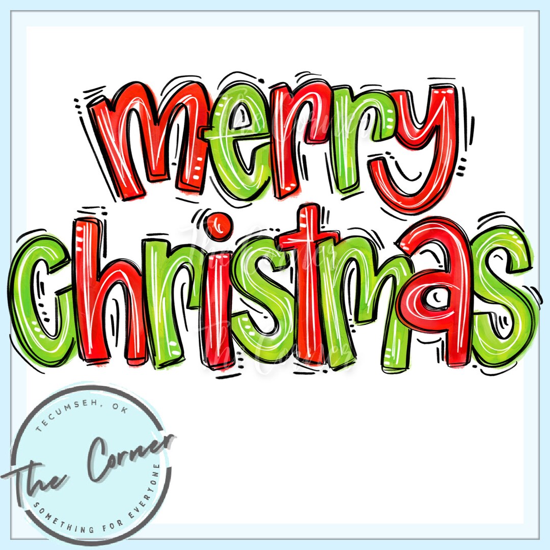 Merry Christmas Heat Press Transfer- Christmas HTV Transfer- Christmas ...