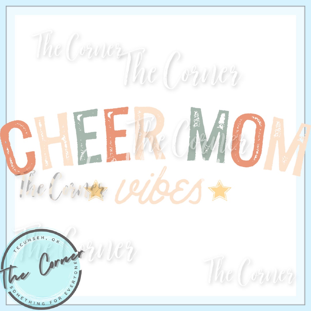 Cheer Mom Transfer Cheerleading Shirt Heat Transfer Cheer Shirt ...