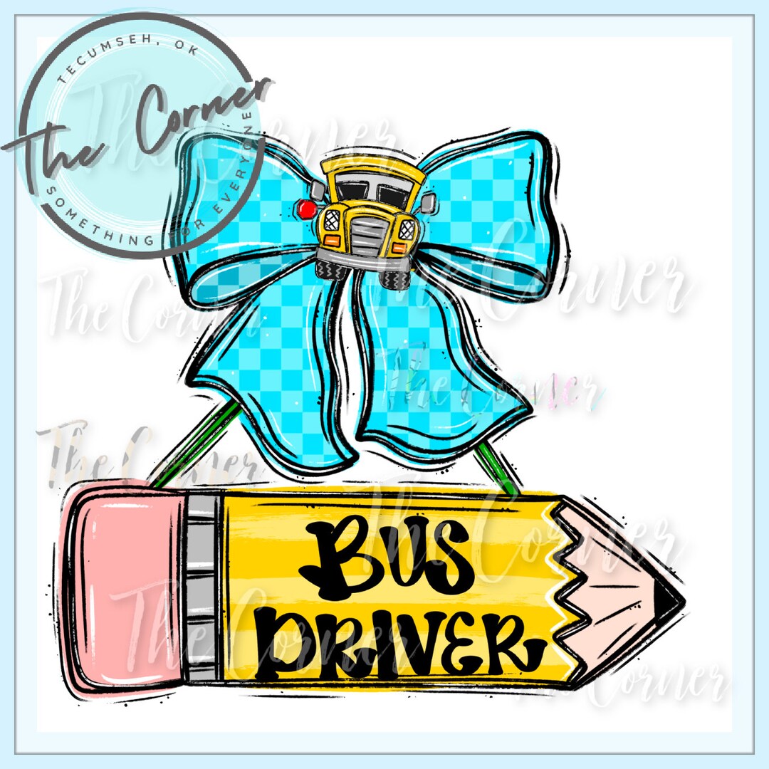 School Bus Driver Heat Transfer- Bus Driver Sublimation Transfer- Back ...
