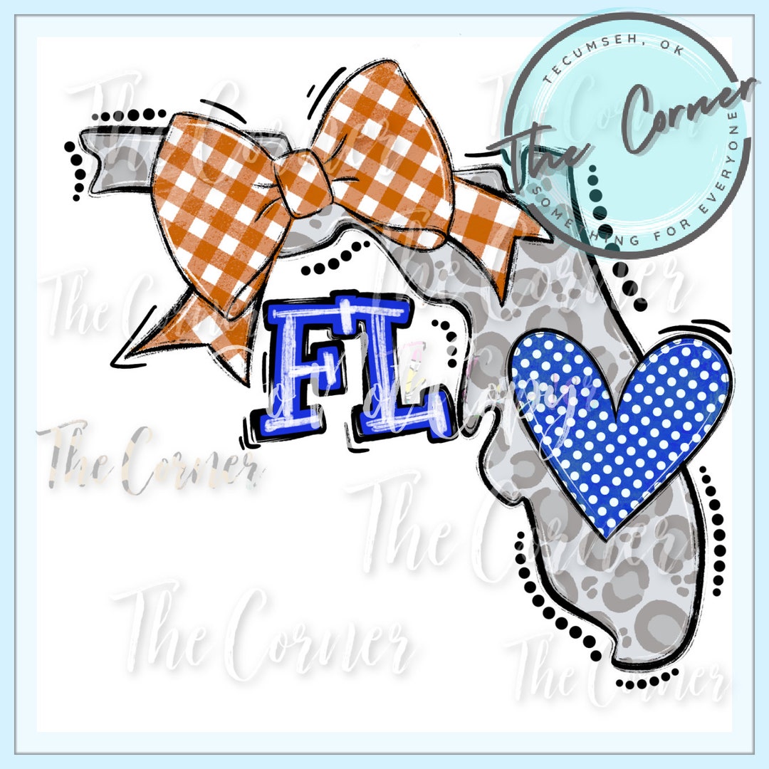 Florida Design- Florida Girl Htv- Florida Sublimation- State of Florida ...