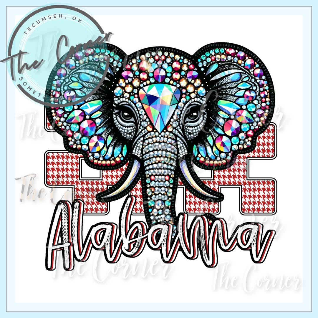 Alabama Heat Transfer Rhinestone Mascot HTV Transfer Football Team ...