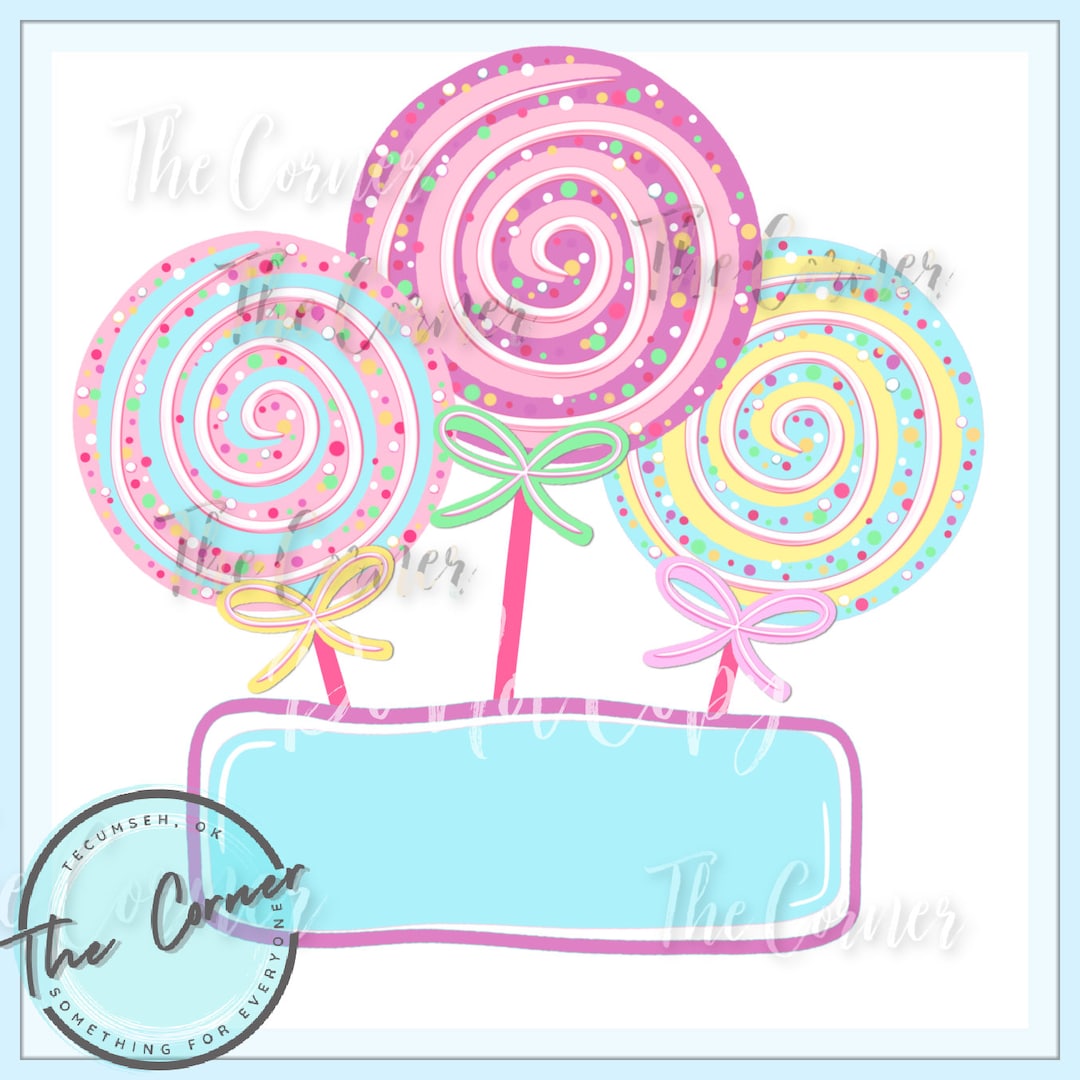 Lollipop Candy Heat Press Transfer- Christmas HTV Transfer- Birthday ...